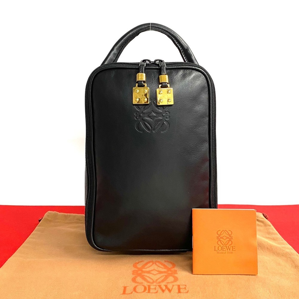 Loewe Anagram Logo Mini Pouch Black - Gem